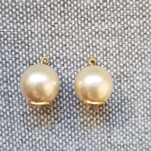 Dior | Jewelry | Pair Of Vintage Christian Dior Pearl Logo Buttons ...